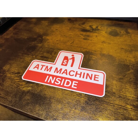 Art | Atm Machine Inside Sign Sticker Vinyl Decal Business Store ...